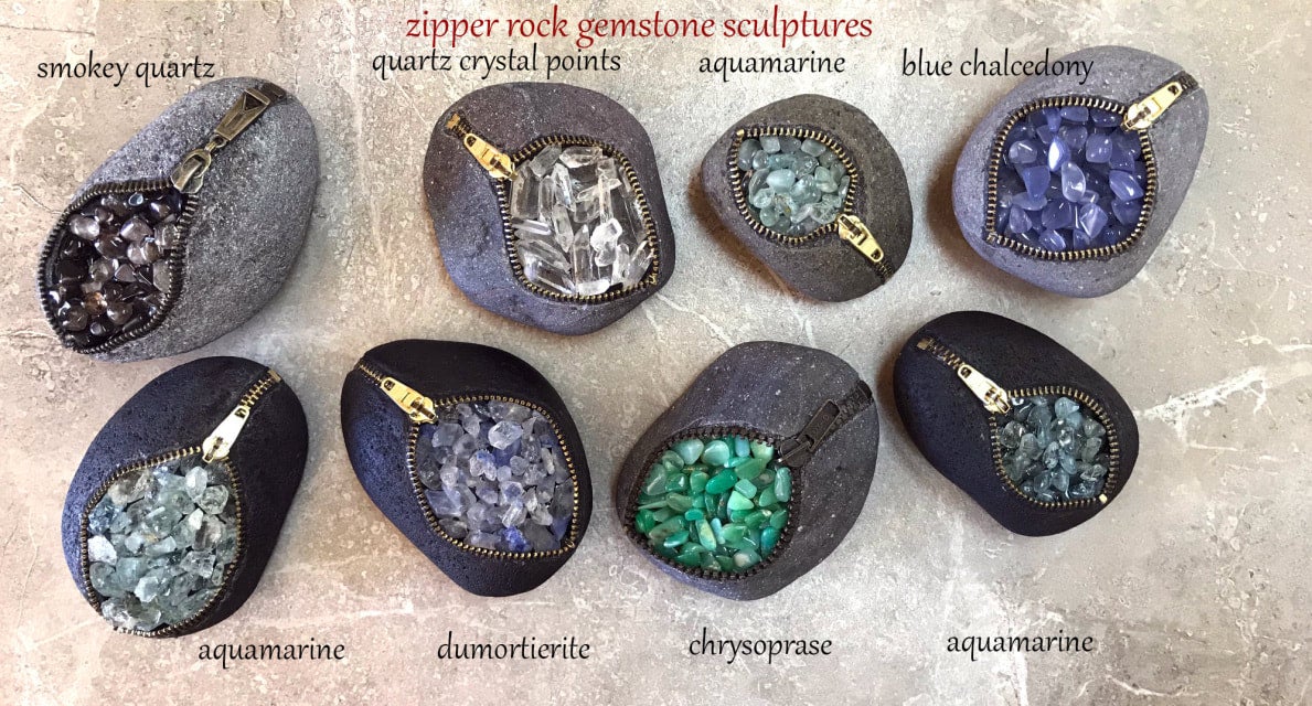 Zipper Rocks Gemstone Sculptures - Shop Online | touchstone gallery