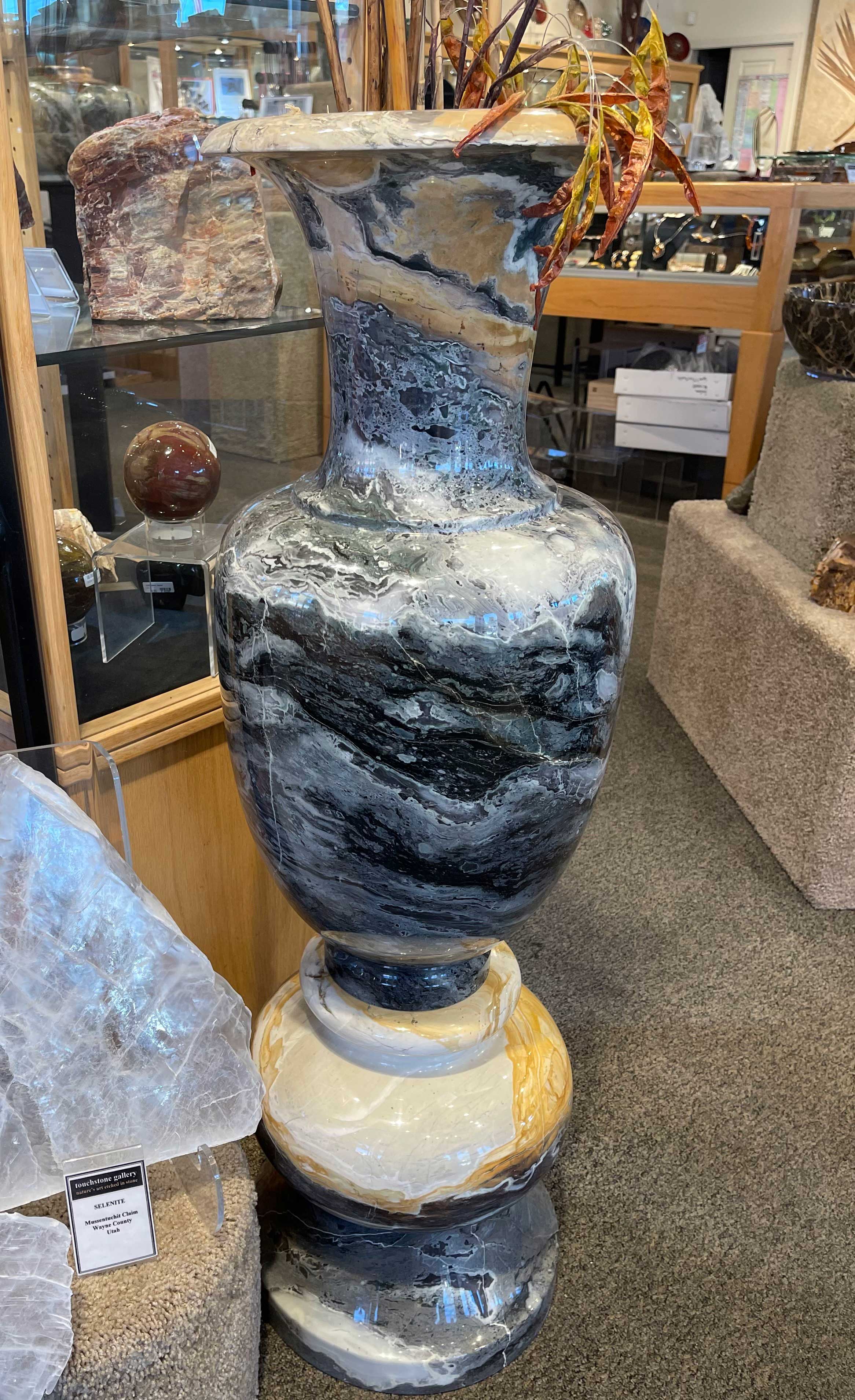 Peacock Marble Large Vase - Shop Online - | touchstone gallery